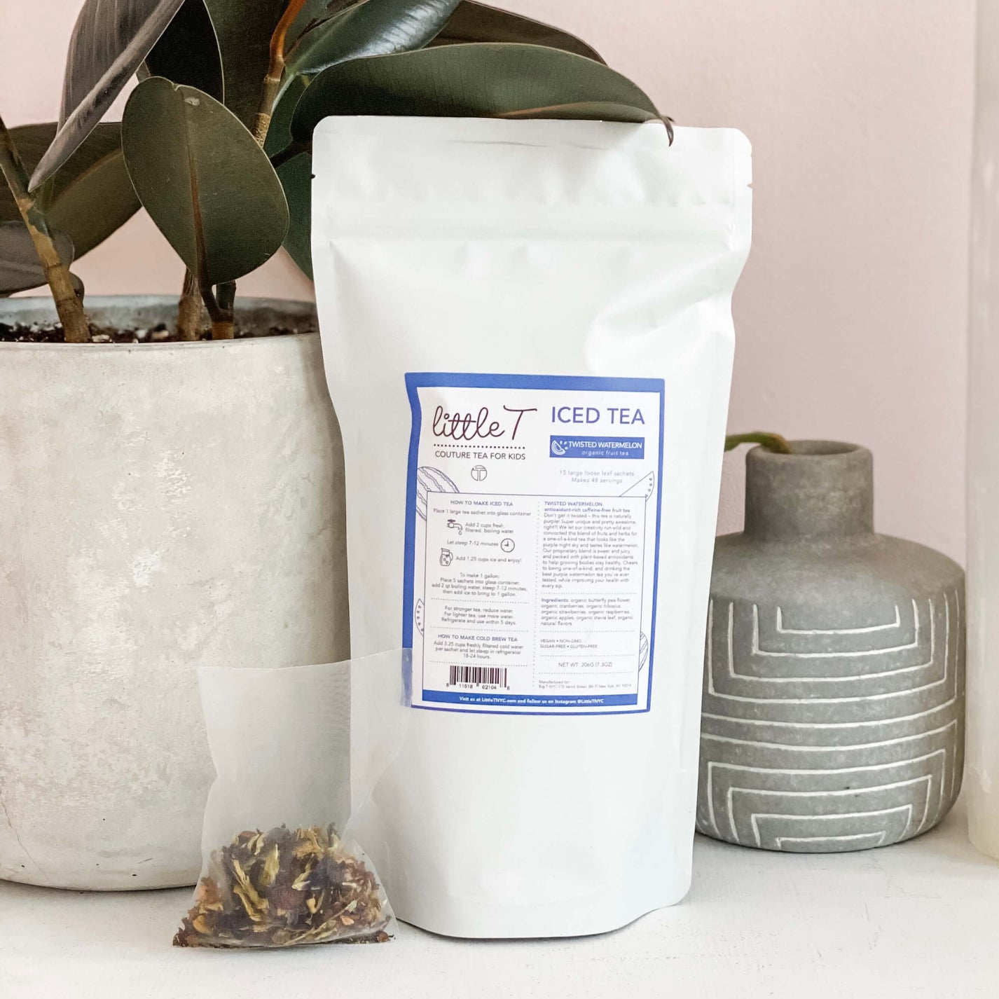 LITTLE T Twisted Watermelon Fruit Tea for Kids, Caffeine-Free – Big T NYC